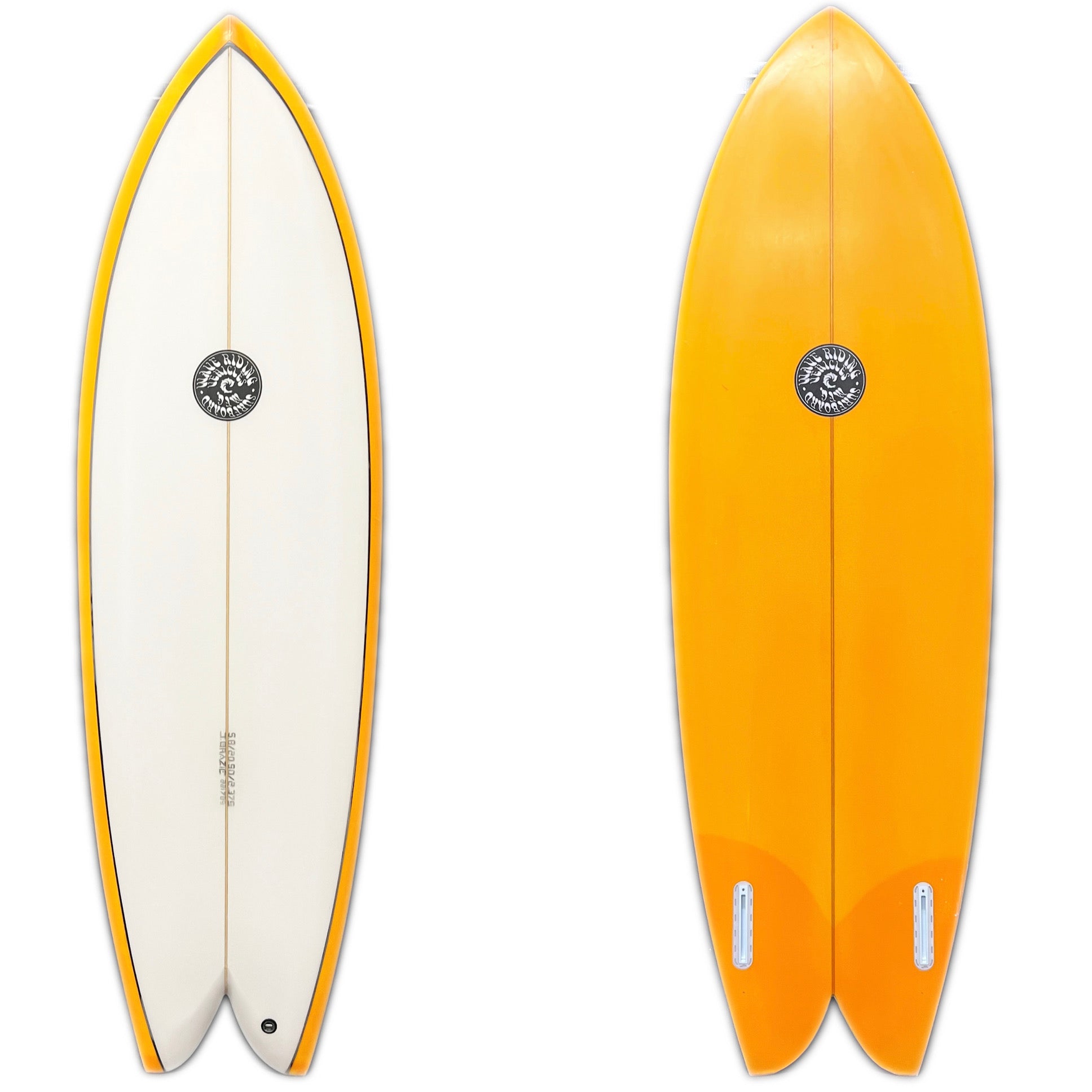 WRV 5'8" Brazie Twin Fin Orange Tint Surfboard – Waterboyz